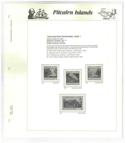 Seven Seas 1985 Pitcairn Islands Hingeless Supplement 4 Pages With ...