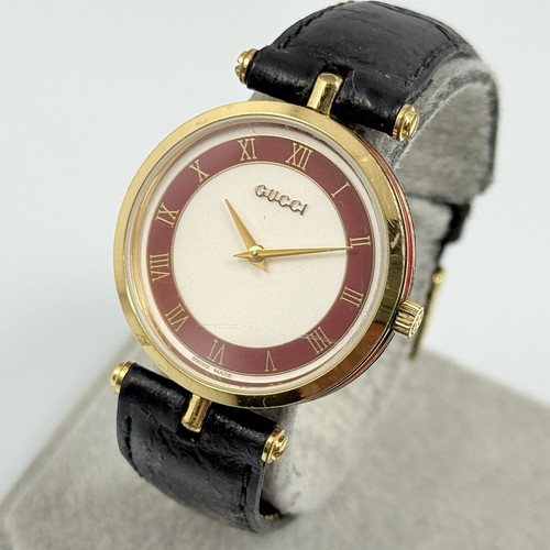 GUCCI SHELLY LINE 30mm RED VINTAGE WATCH SWISS MADE QUARTZ F801 | eBay