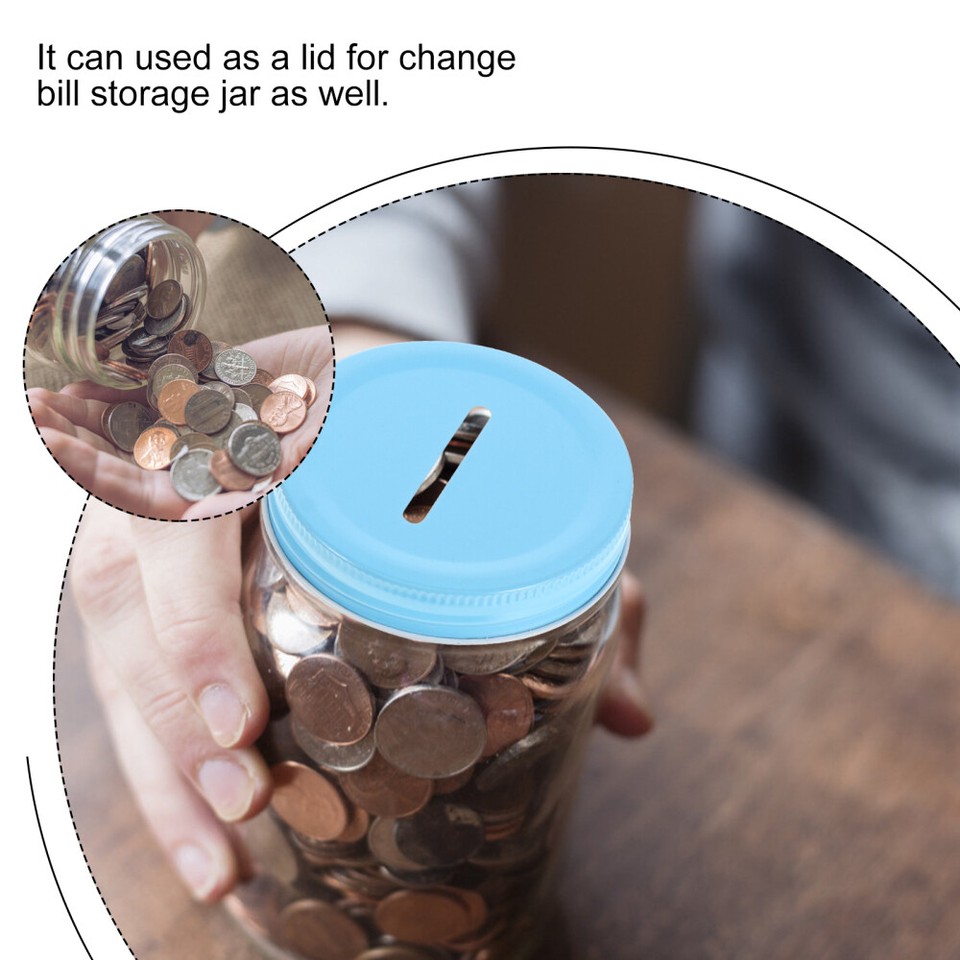 25 Pcs Mason Jar Coin Bank Piggy Lids One Word Savings Cover Set ...