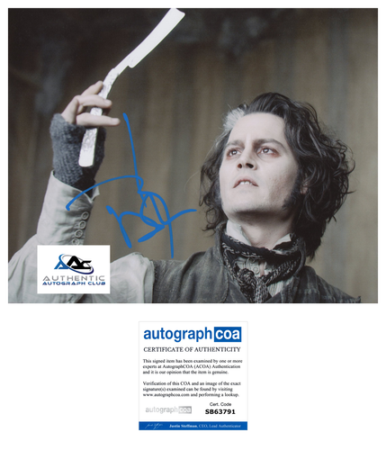 JOHNNY DEPP AUTOGRAPH SIGNED 8x10 SWEENEY TODD ACOA | eBay