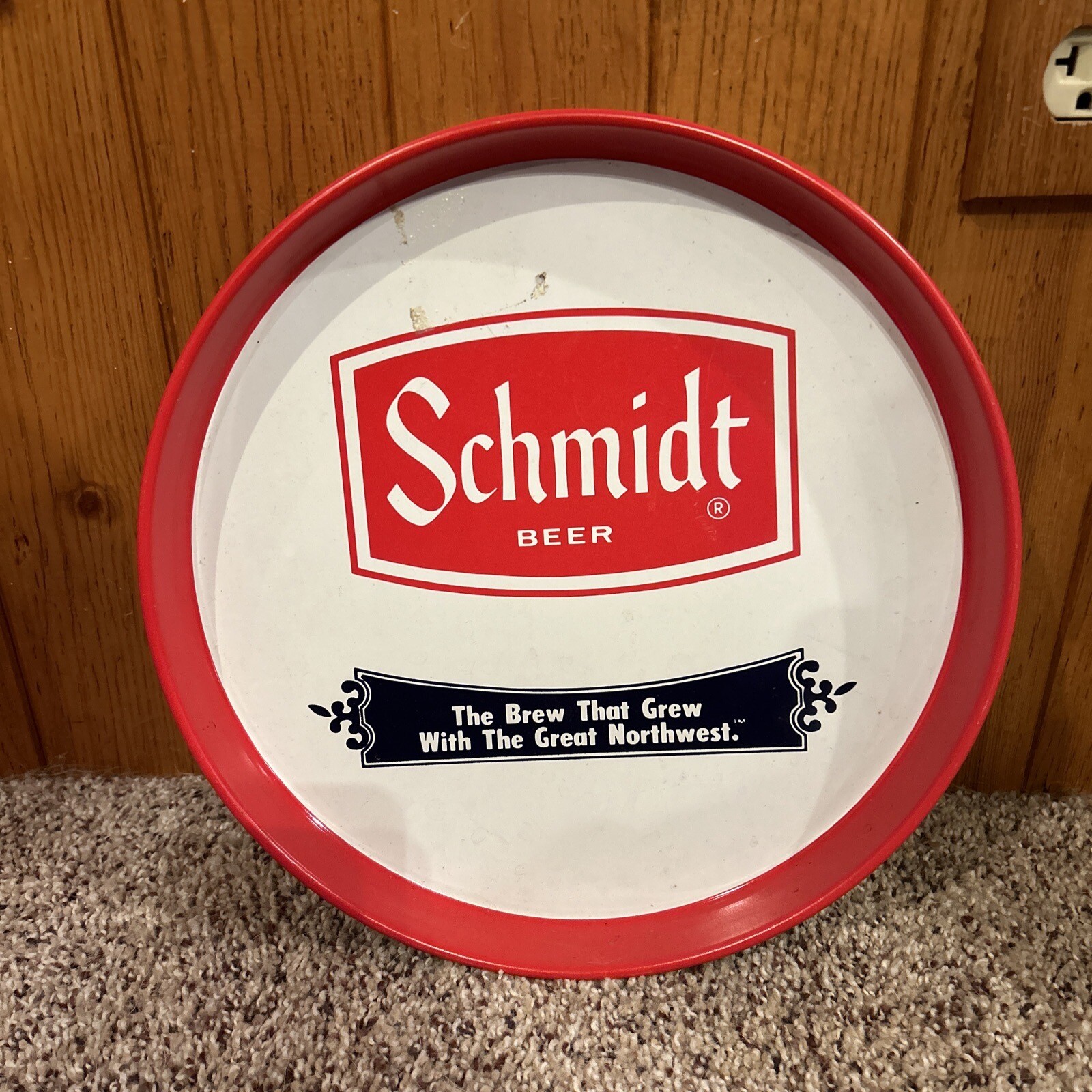 Vintage Schmidt Beer 12" Metal Tray The Beer that Grew with the Great ...