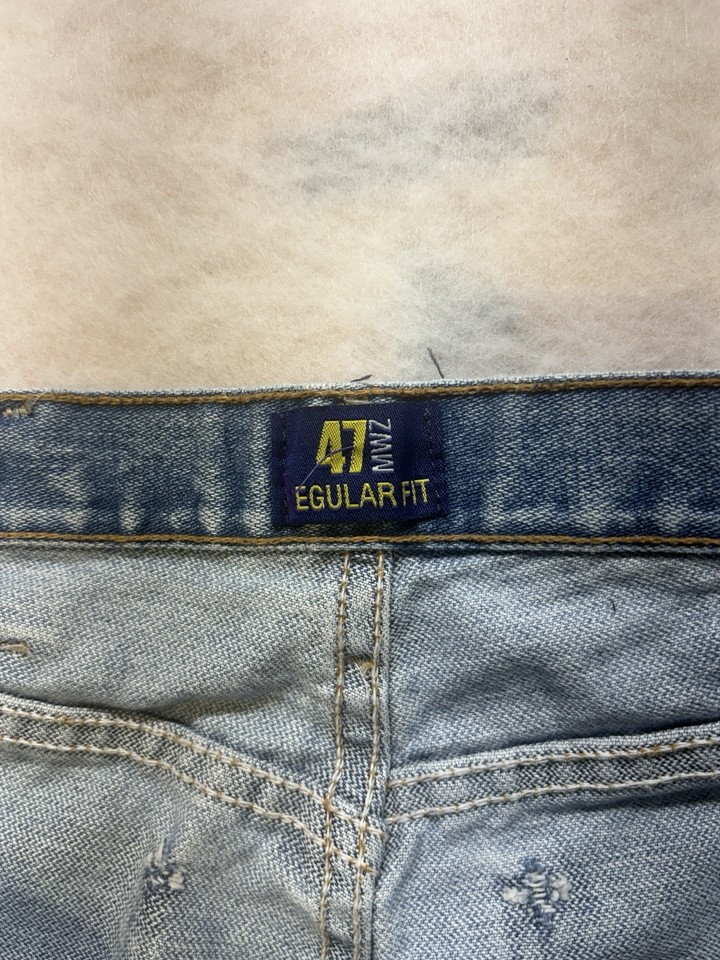 Wrangler Mens size 32x36 stone Wash Cowboy cut 47MWZ distressed ...