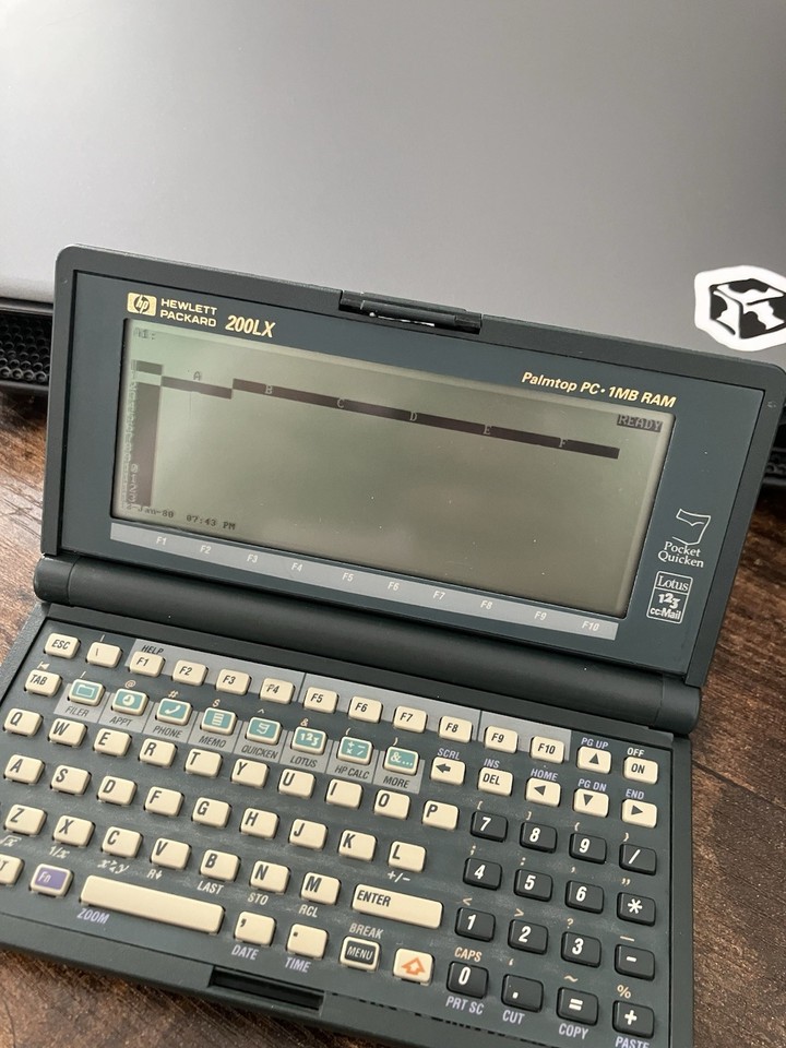 HP HEWLETT PACKARD 200LX PALMTOP PC 1MB RAM+64MB CF Card | eBay