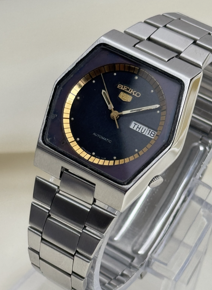 Vintage TV Shape Seiko 5 Automatic 6309-6100 Day/Date Men Wrist Watch ...