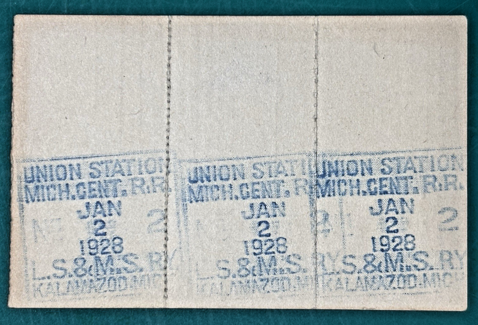 VINTAGE RAILROAD TICKET: 1928 THE PULLMAN CO. - Sleeping Car Ticket ...