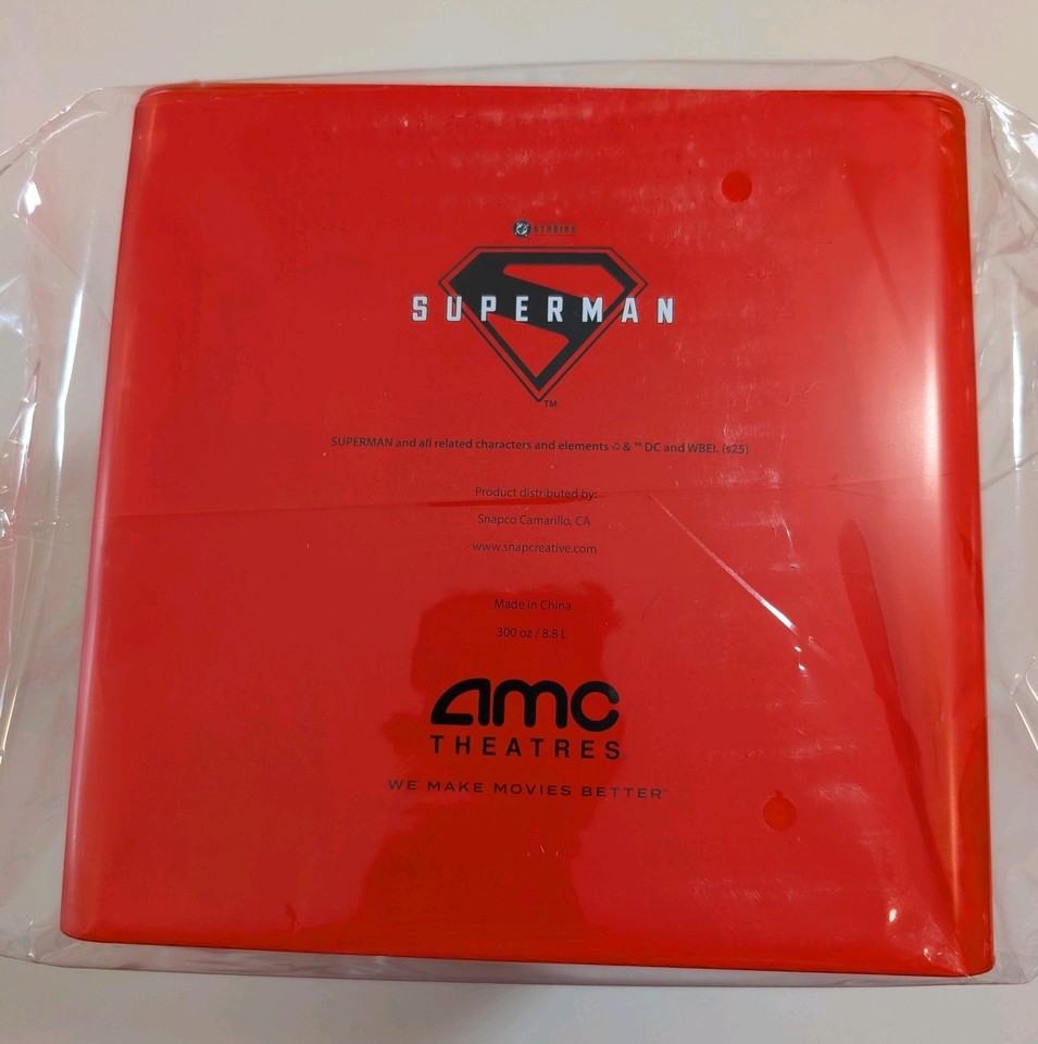 Superman 2025 Movie AMC Popcorn Bucket Tin Newspaper Box New | eBay