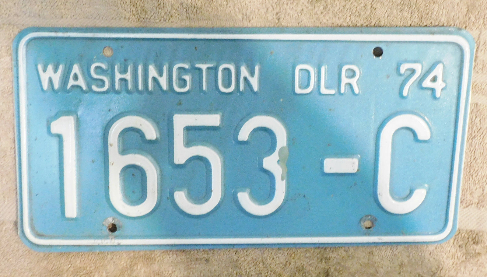 Vintage 1974 State of WASHINGTON DEALER LICENSE PLATE Collector ...