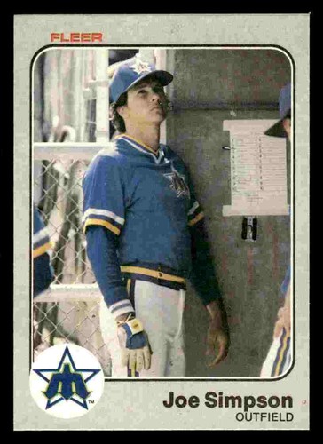 1983 Fleer Joe Simpson #485 - Seattle Mariners | eBay