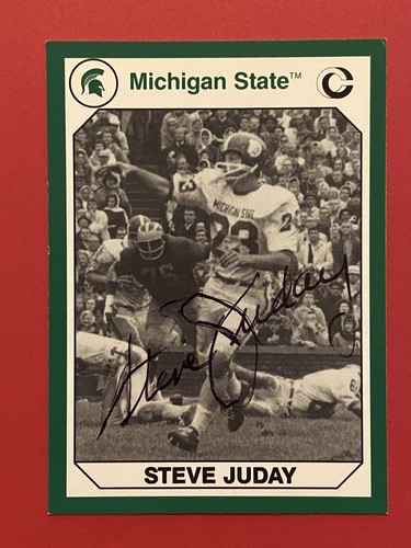 STEVE JUDAY Signed 1990 Collegiate Collection Michigan State HOF ...