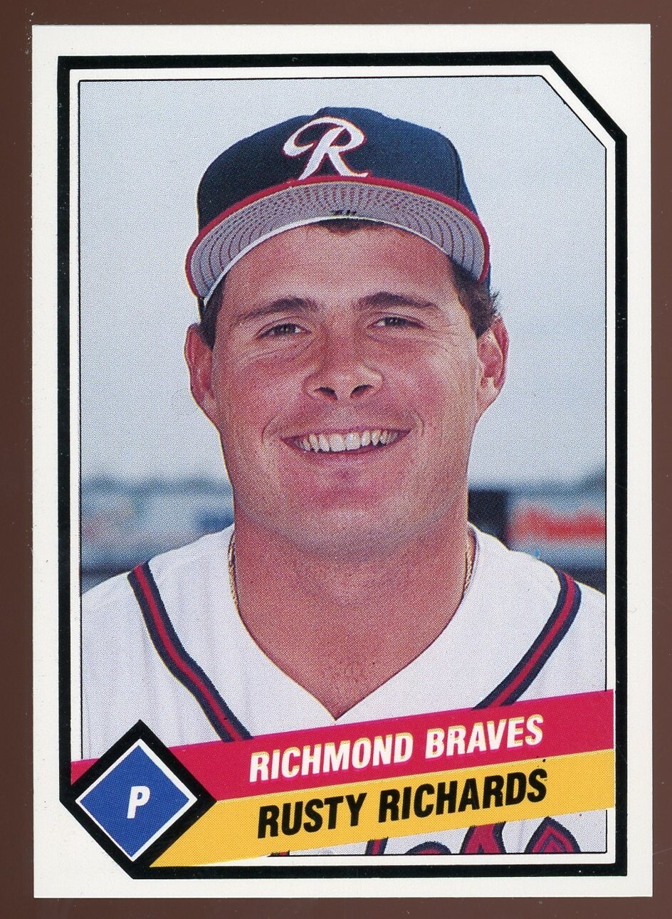 1989 CMC Richmond Braves Team Issue RUSTY RICHARDS RC BRAVES PHILLIES ...