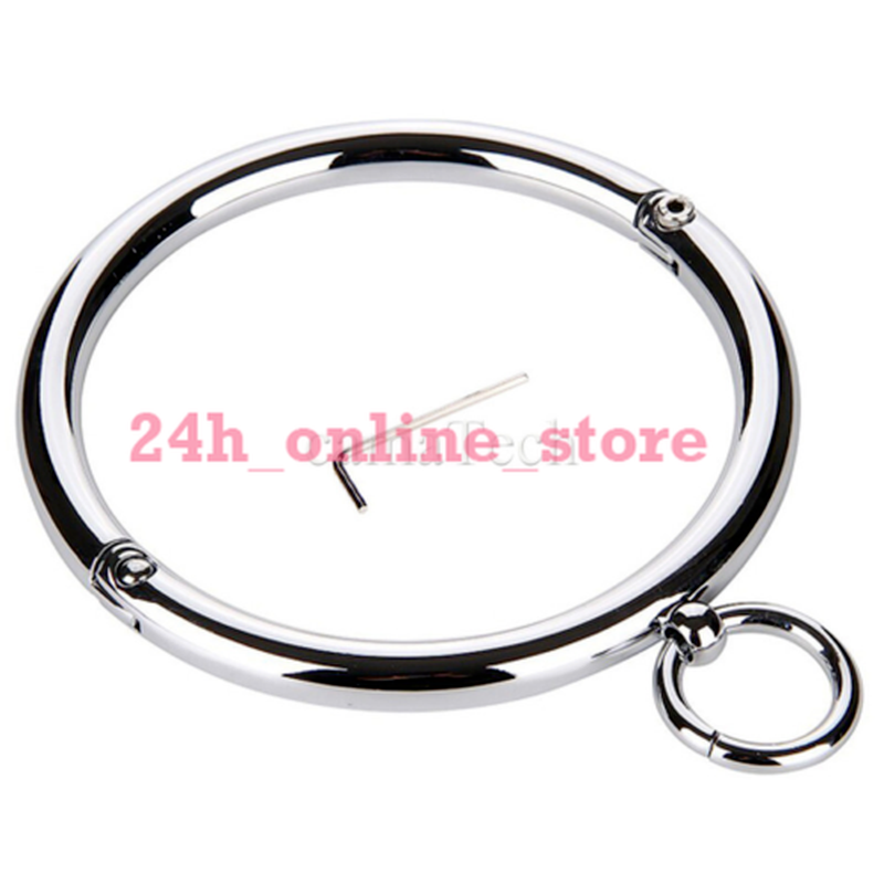 Slaves Stainless Steel Lockable Metal Neck Collar Restraint Bound ...