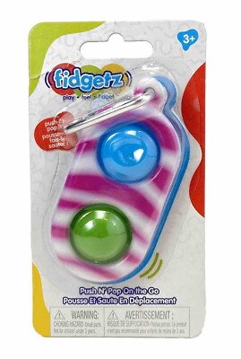 Fidgetz Push and Pop "On The Go" Toy For Keychains, Bookbags, or ...