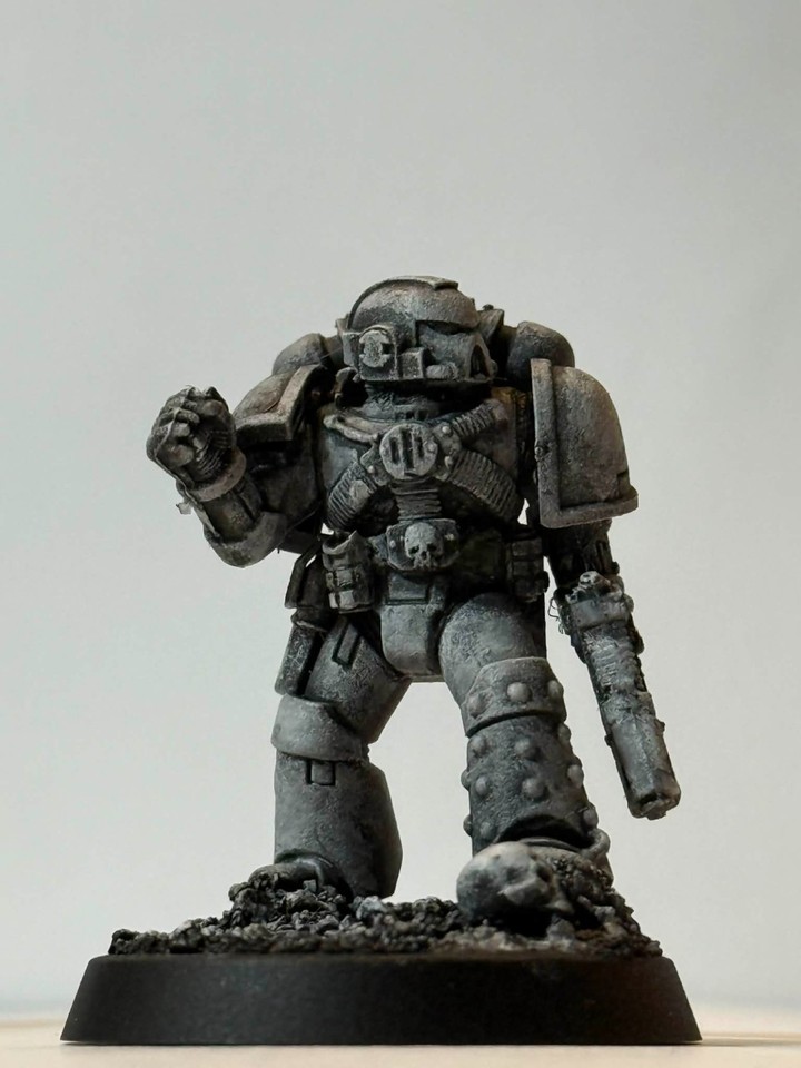 True scale Space Marine First Born 40k Mark 7 helmet | eBay