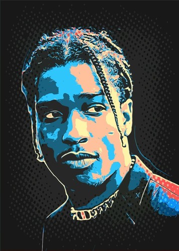 NEW ASAP Rocky Music Poster Print Art Fan Art Vector Canvas FREE ...