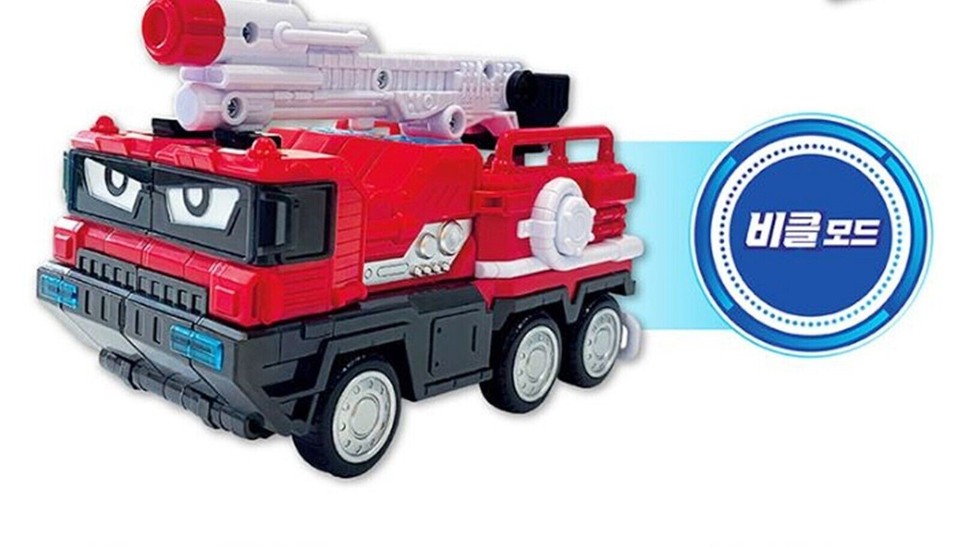 Metal Cardbot PHOENIX FIRE Red Truck Engine Transforming Robot Car Card ...
