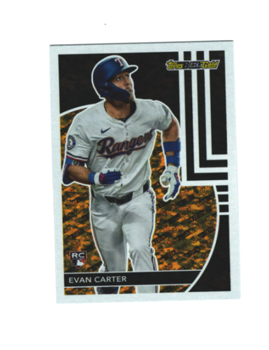2024 Evan Carter Topps Update Black Gold RC! Rangers! | eBay
