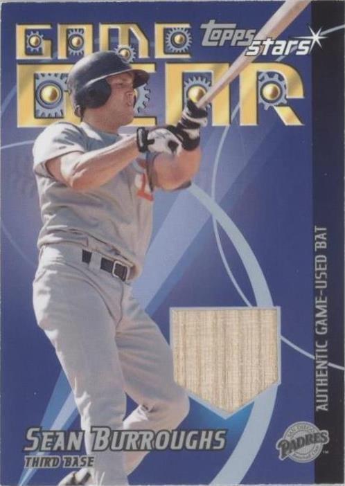 2001 Topps Stars - Game Gear Sean Burroughs #TSR-SB Bat (MEM) for sale ...