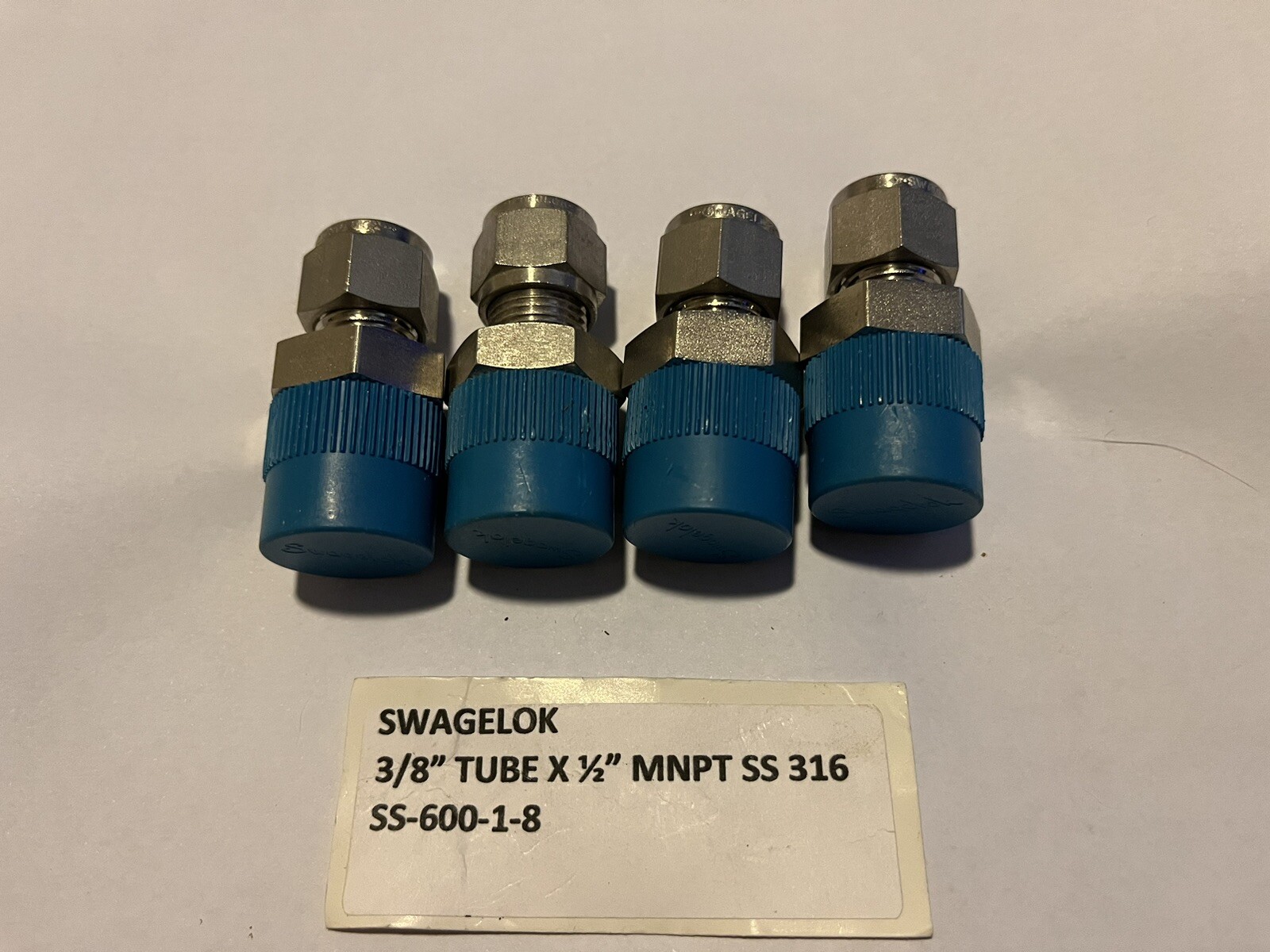 Swagelok 3/8” TUBE x 1/2” MNPT SS316 (quantity 4) SS-600-1-8 | eBay