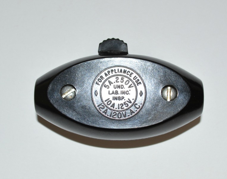 VINTAGE Bakelite INLINE ROCKER Toggle ON/OFF SWITCH NEW CIRCLE F TEC233 ...