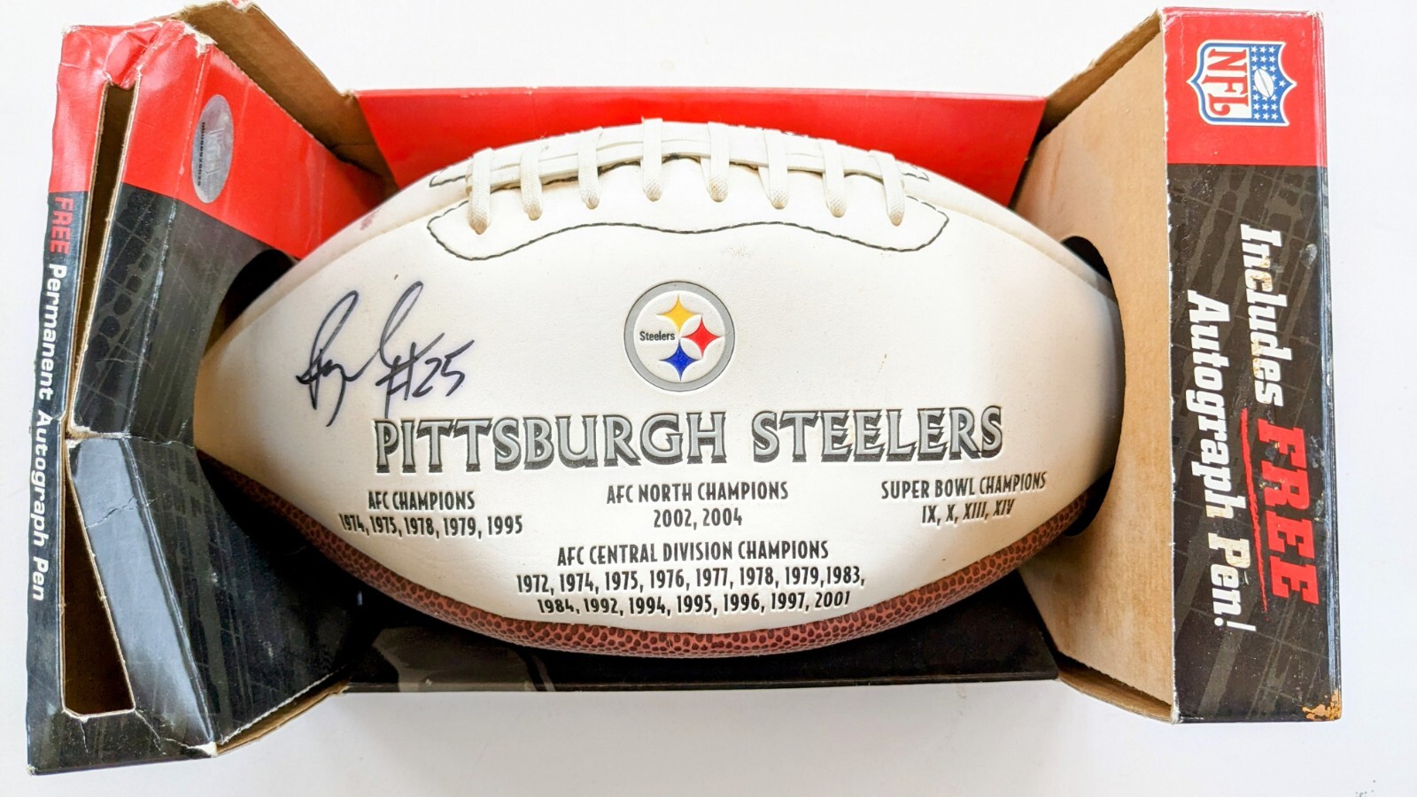 Pittsburgh Steelers NFL Autograph Limited Ed Football W/ Rooney, Batch ...