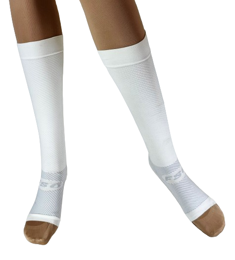 OS1st FS6 Performance Foot Sleeve Full Compression Stockings White | eBay