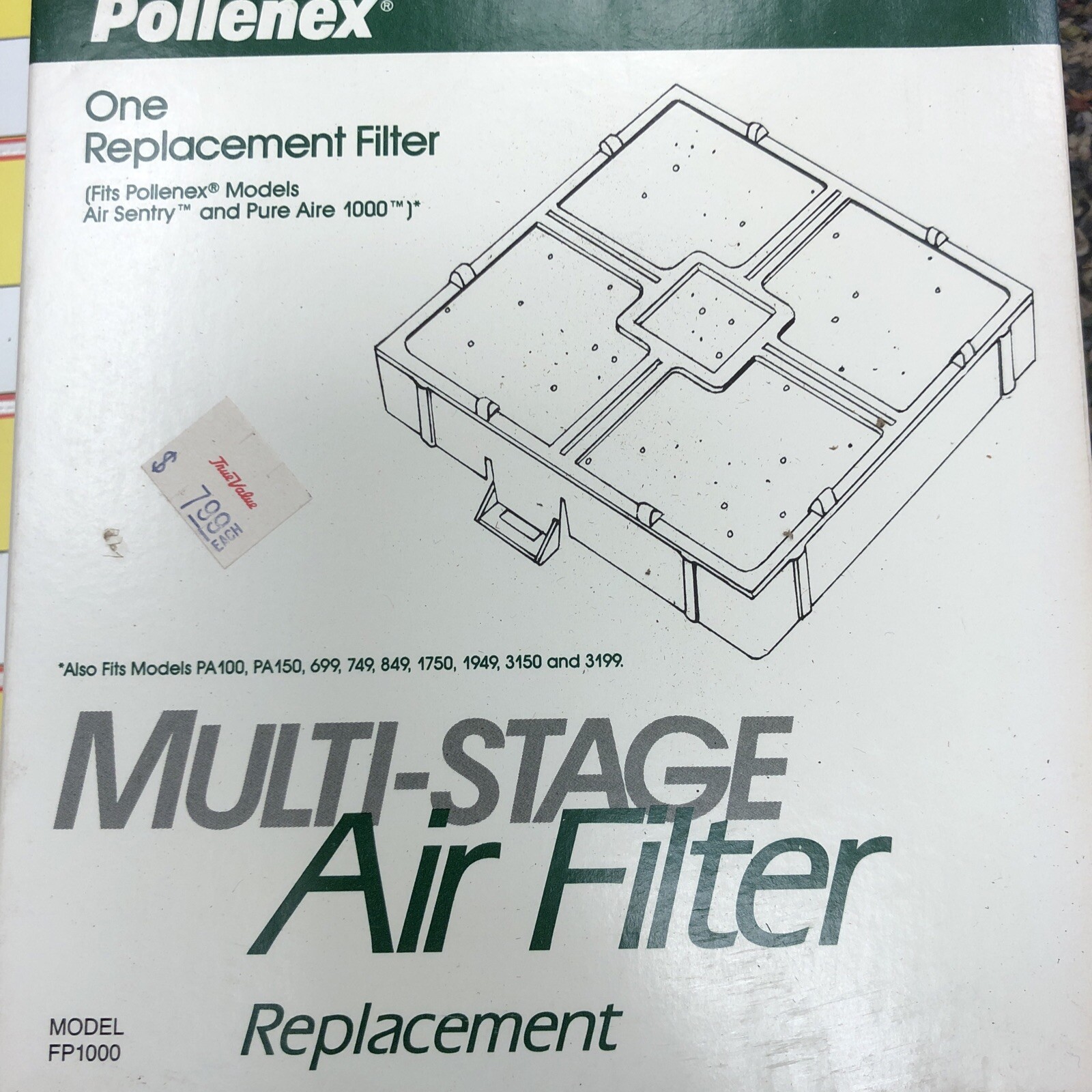 Pollenex PureAir Replacement Air Filter Smoke GRABBER FP1000 1986 for ...