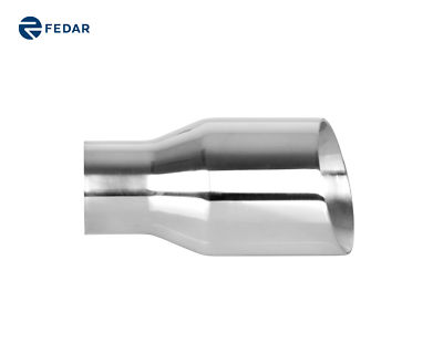 Inlet 2.25 Outlet 3.5 Long 7 Inch Dual Wall Slant Angle Cut Exhaust Tip ...