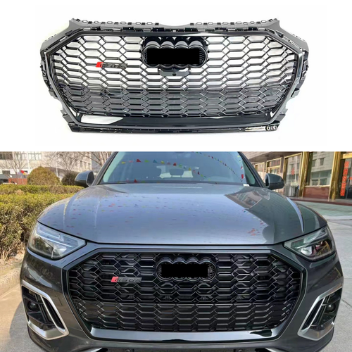 Black Mesh Front Bumper Grille For Audi Q5 SQ5 2021-2022 Update to RSQ5 ...