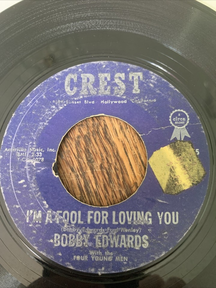 Bobby Edwards - I'm a Fool For Loving You; You're The Reason - Vinyl 45 ...