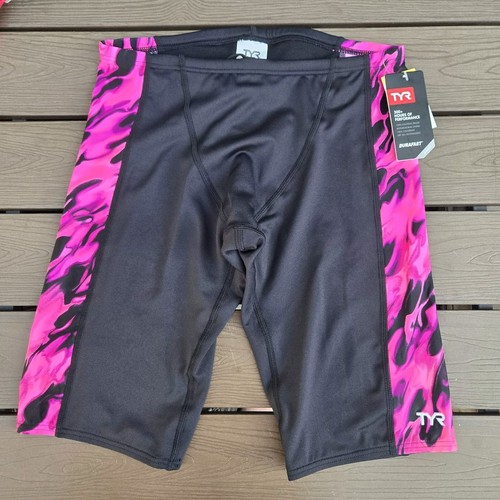 TYR Durafast Elite Draco Hero Mens Jammer Pink/black Swimwear SZ 32 NWT ...