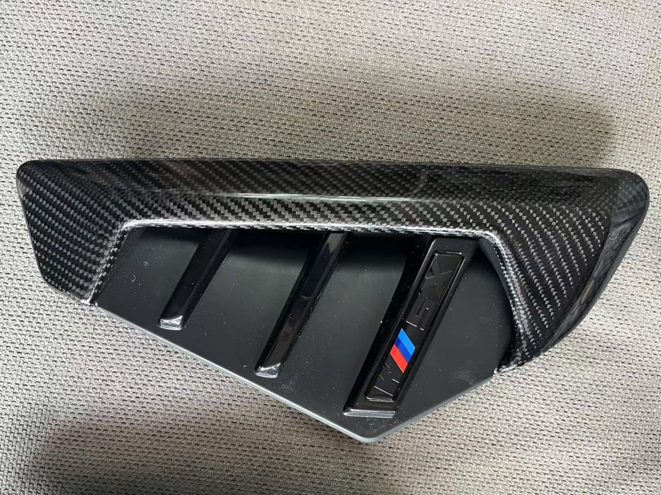 2PCS Real Carbon Fiber Side Fender Air Vent Trim For BMW X5 G05 X5M F95 ...