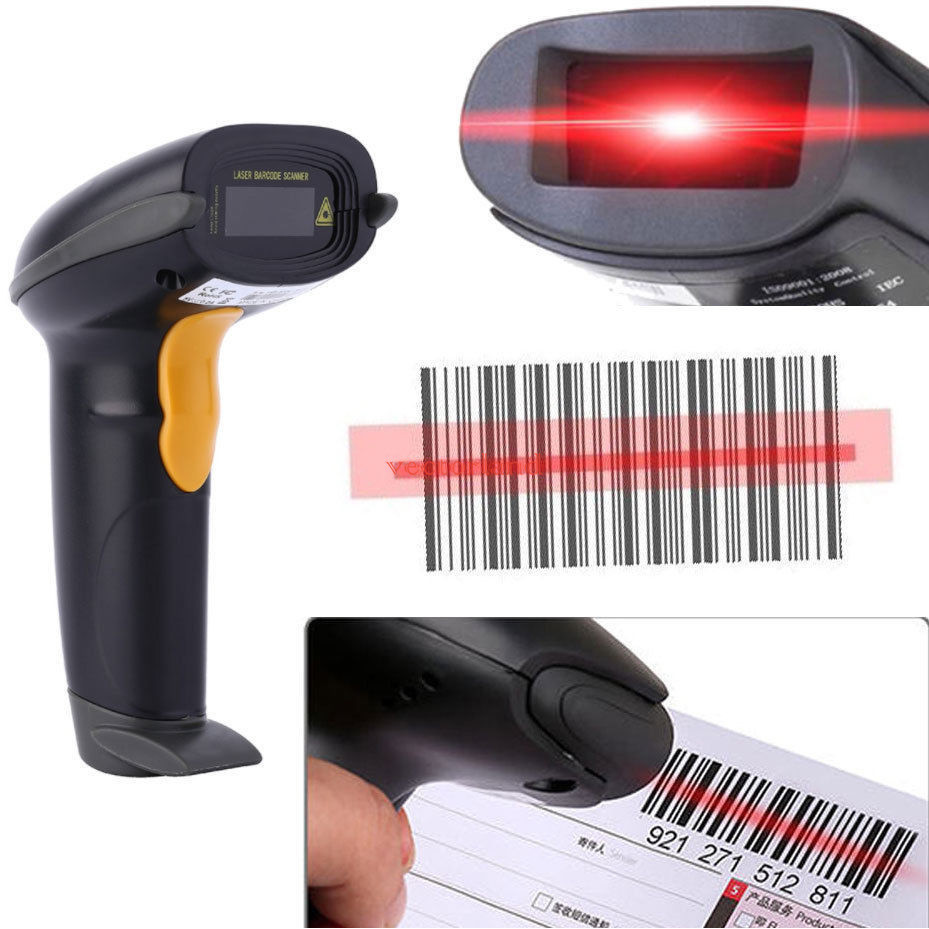 Handheld Barcode Scanner Reader Laser Bar Code EPOS POS Stock Control ...