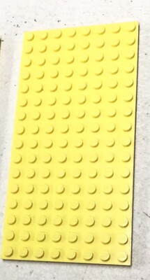 LEGO BRIGHT YELLOW 8 X 16 STUD PLATE PIECE BASEPLATE PART 2.5X5 INCH ...