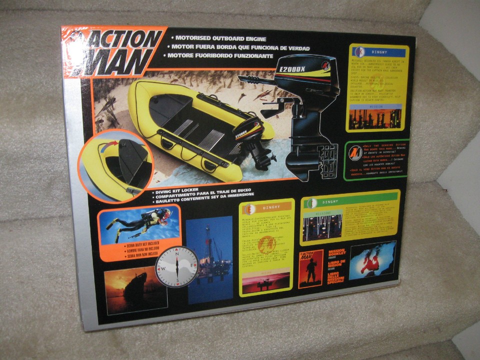 Hasbro Action Man 1/6th Scale Mission Raft With Motorized Outboard ...