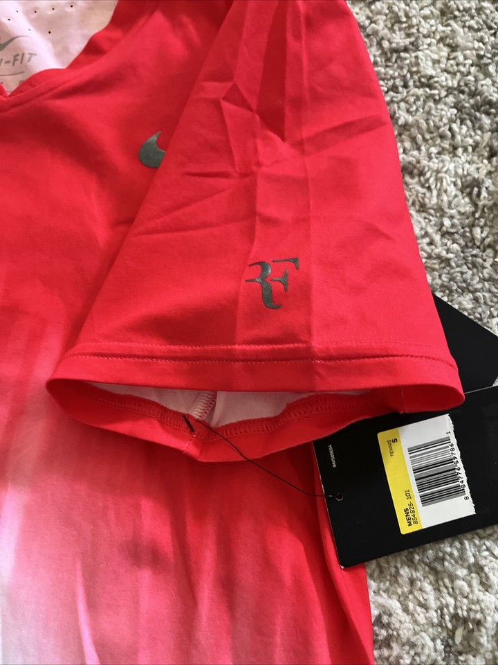 Nike Men’s S Roger Federer RF 2017 US Open Polo Tennis Shirt V-Neck ...