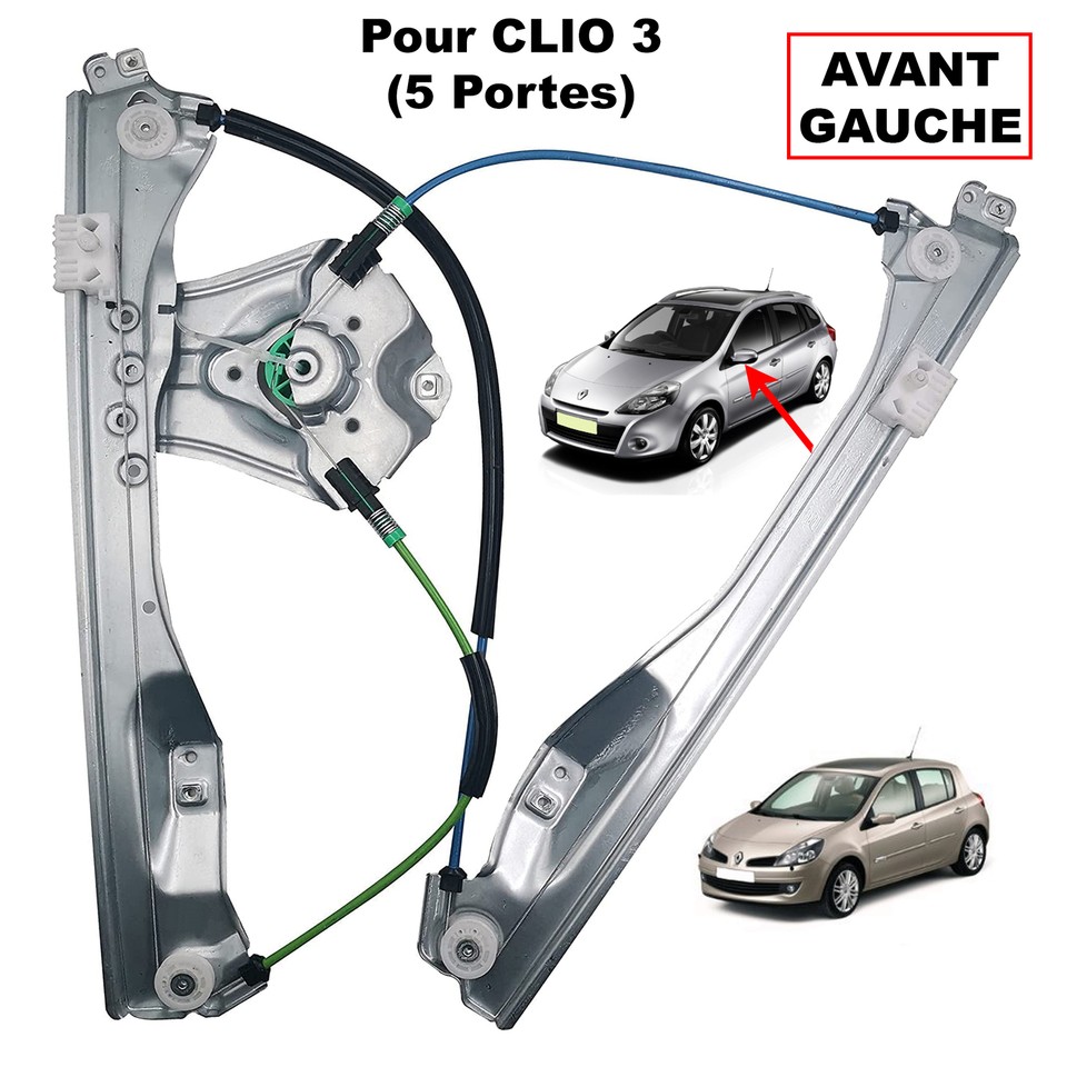 Window Lifter Mechanism Front Left Door for Clio 3 ESTATE GRANTOUR ...
