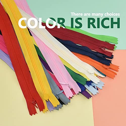 40Pcs 22inch Nylon Invisible Zippers Sewing Bulk Zippers Supplies in 20 ...