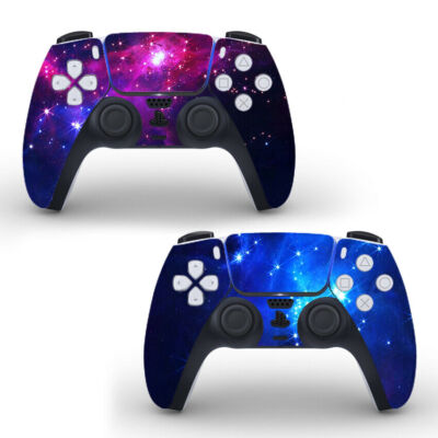 NEW 2PCS PS5 Controller Dualshock Galaxy Space Nebula Cosmic Skin Decal ...