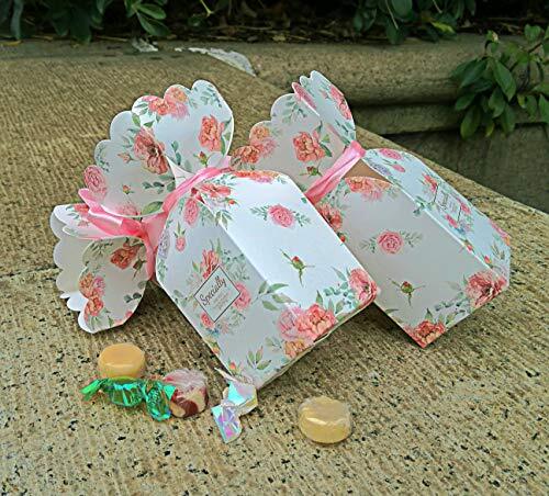 50 Pcs Floral Pattern Candy Boxes Wedding Birthday Party Favor Gift Box ...