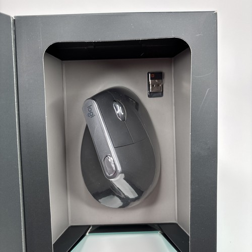 Logitech MX Vertical Ergonomic Elevated USB Receiver Bluetooth Mouse ...