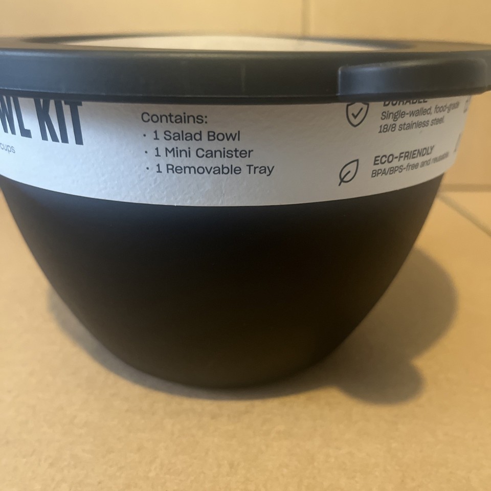 Swell Salad Bowl Kit Food Bowl Stainless Steel black onyx Brand New ...