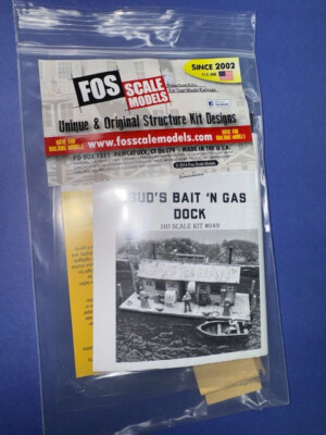 FOS SCALE HO KIT - BUD'S BAIT & GAS DOCK WATERFRONT KIT - NEW UNBUILT ...