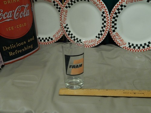 FRAM Oil Filter ~ Promotional Beverage Glass ~ Retro Auto USA ...