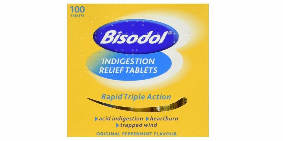 Bisodol Indigestion Relief 100 tablets Rapid triple action | eBay