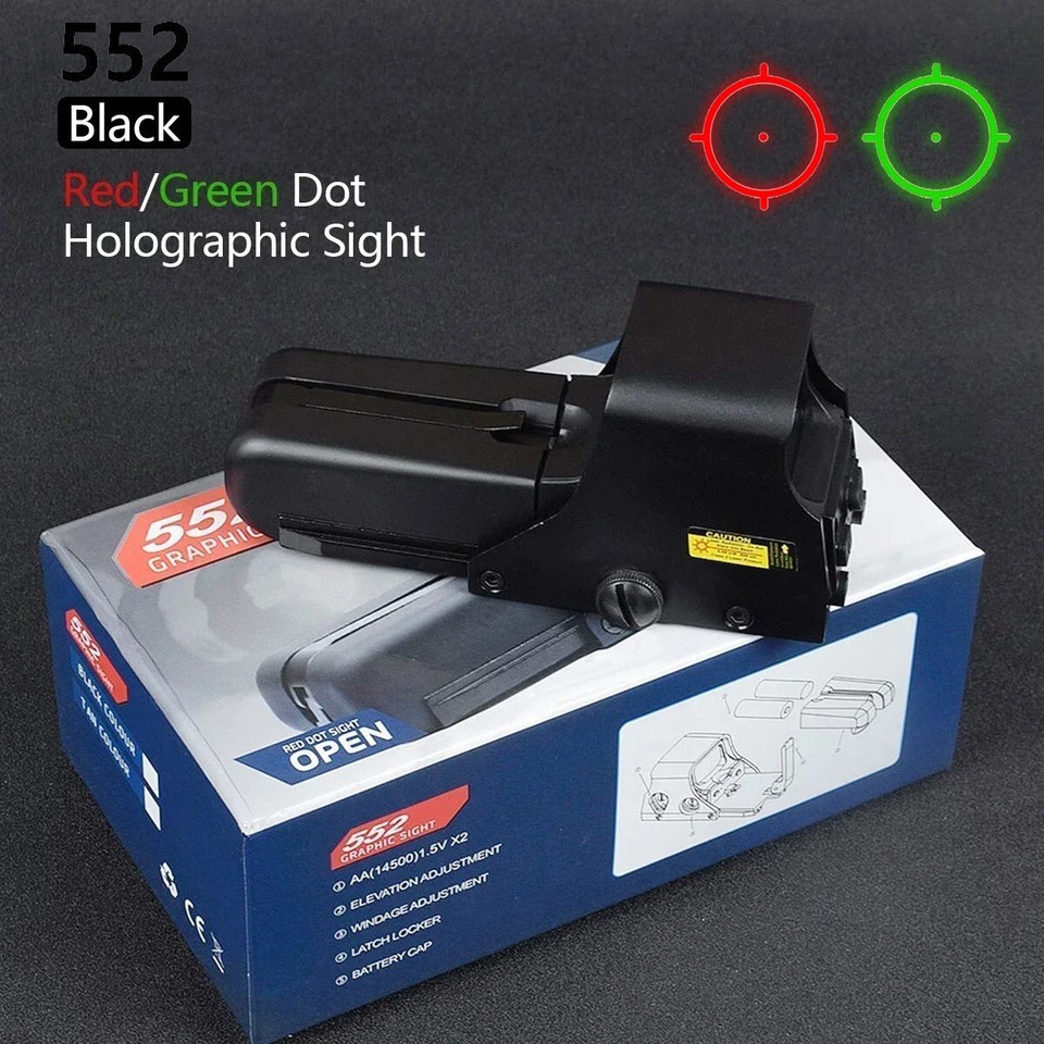 551 552 553 Red Green Dot Holographic Reflex Sight Scope Tactical Hunt ...
