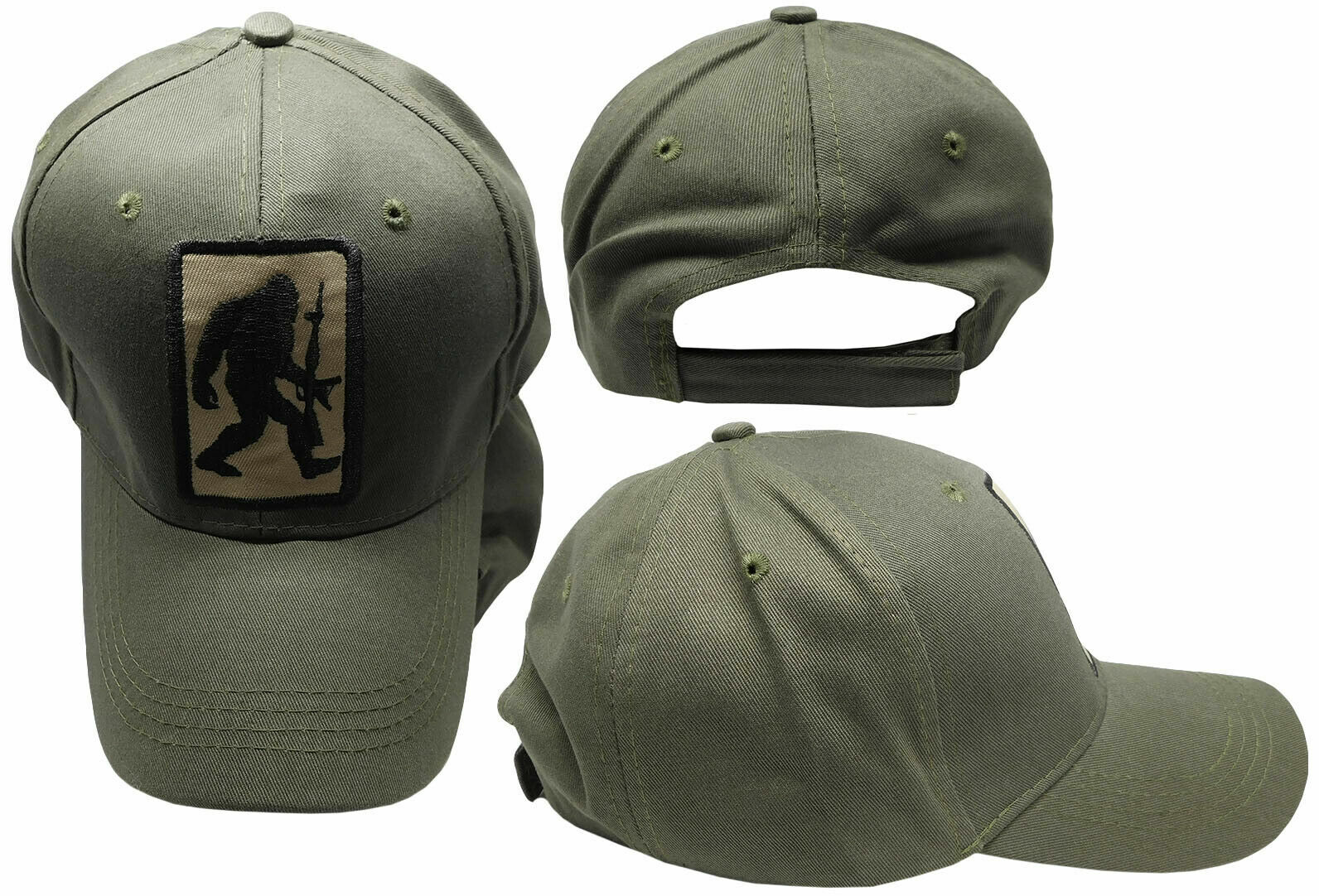 Social Distancing Sasquatch Yeti Olive Drab Green Adjustable ...