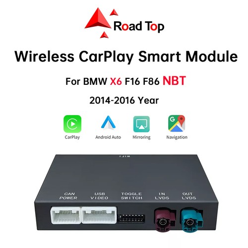 Road Top Wireless Android Auto CarPlay Car Retrofit Kit For BMW X6 F16 ...