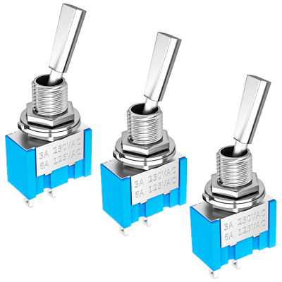 Mini Toggle Switch SPST Miniature Small Flat Toggle Switch ON/Off 2 ...