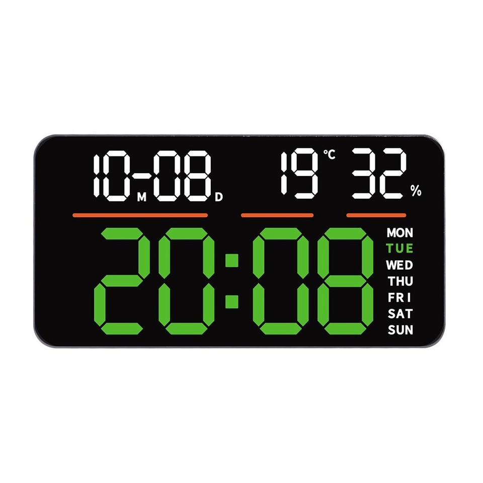 Large LED Digital Wall Clock Alarm Calendar Countdown Stopwatch Temp ...