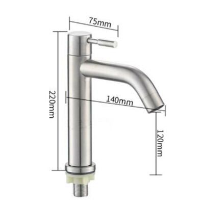 Stainless Steel Kitchen Sink Basin Cold Water Flick Tap Single Lever ...